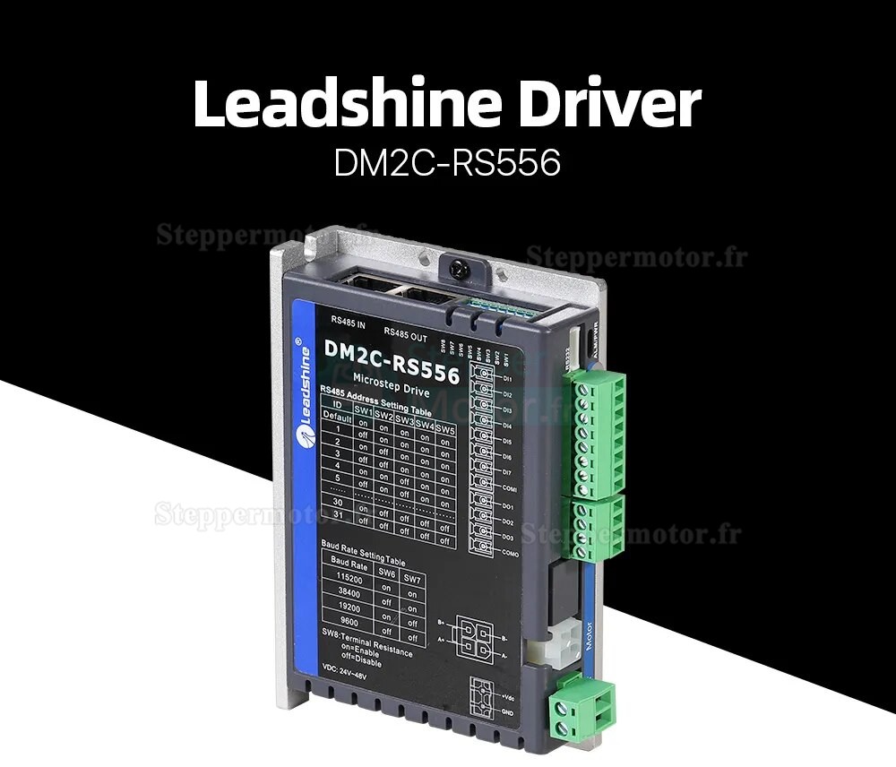 Driver moteur pas a pas boucle fermée Leadshine® DM2C-RS556 pour moteur ...
